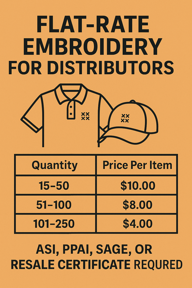 Flat-Rate Contract Embroidery for Distributors | Inkdnylon Custom Apparel